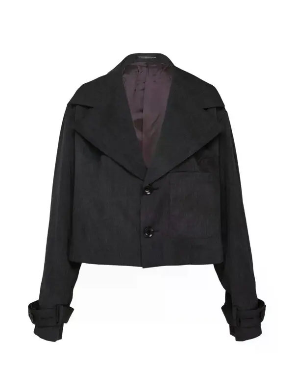 Y’s Wide-collar Belted-cuff Jacket