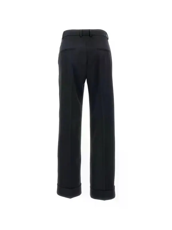 Alberto Biani Tailored Turned-up-hem Trousers - Black