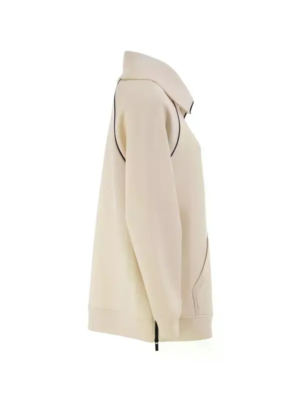 Max Mara Ballata Half-zip Contrast-piping Sweatshirt
