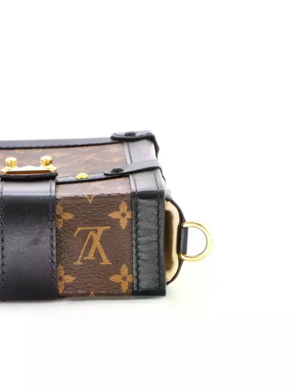 LOUIS VUITTON Vertical Trunk Pochette Monogram Canvas Crossbody Bag