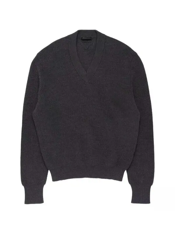 Prada V-neck Sweater - Grey