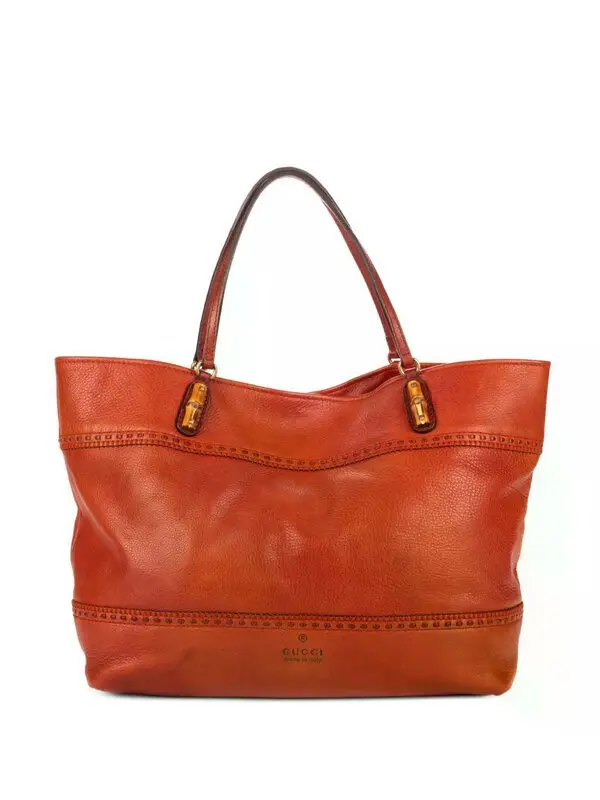 Gucci Bamboo Detail Tote Bag