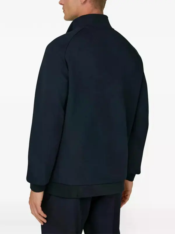 Boggi Milano Quarter-zip Sweatshirt In Cotton-blend Scuba B Tech