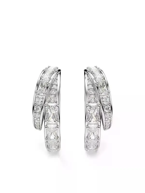 SWAROVSKI Vienna Hoop Earrings - Silver