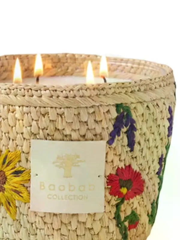 BAOBAB COLLECTION Vony Ahitra Floral-embroidered Scented Candle
