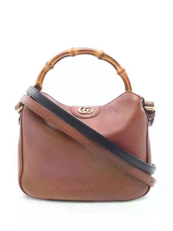 Gucci 2010s Small Bamboo Diana Handbag - Brown