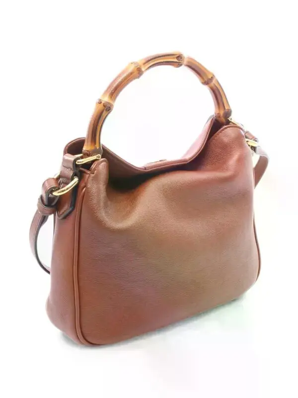Gucci 2010s Small Bamboo Diana Handbag - Brown