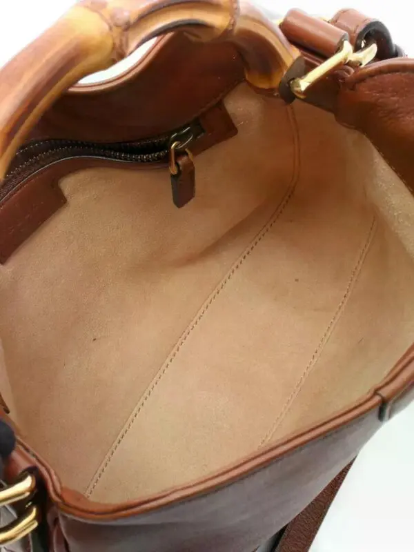 Gucci 2010s Small Bamboo Diana Handbag - Brown