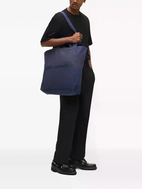 Karl Lagerfeld Logo Tall Tote Bag - Blue