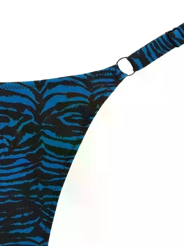 TROPIC OF C Solana Zebra-print Bikini Bottoms