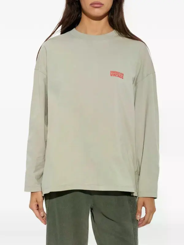American Vintage Logo-print Long-sleeve Sweatshirt