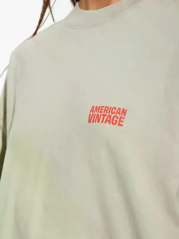 American Vintage Logo-print Long-sleeve Sweatshirt