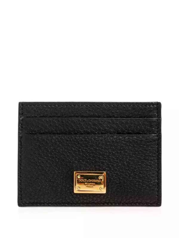 Dolce & Gabbana Logo-plaque Leather Cardholder - Black