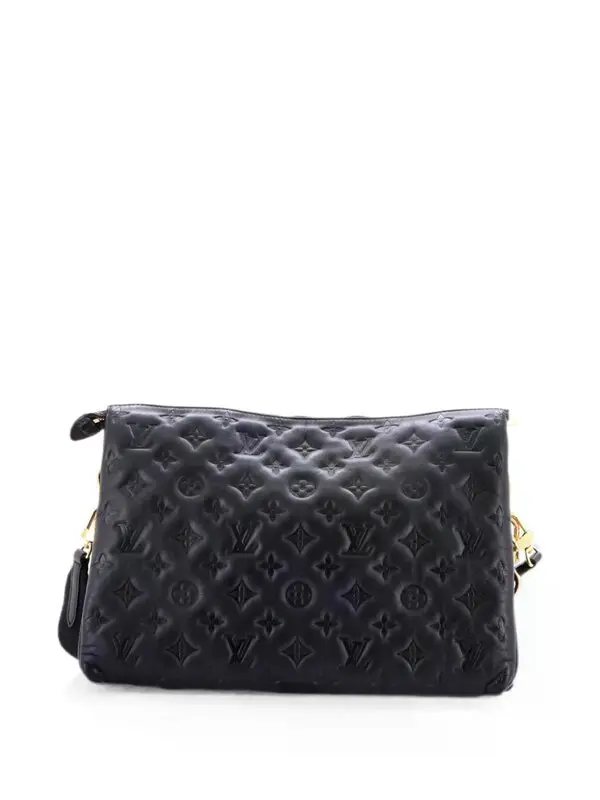 LOUIS VUITTON Coussin Bag Monogram Embossed Lambskin Mm Crossbody Bag - Black