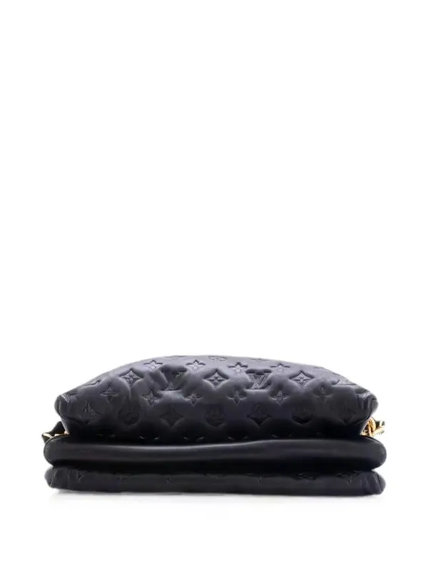 LOUIS VUITTON Coussin Bag Monogram Embossed Lambskin Mm Crossbody Bag - Black