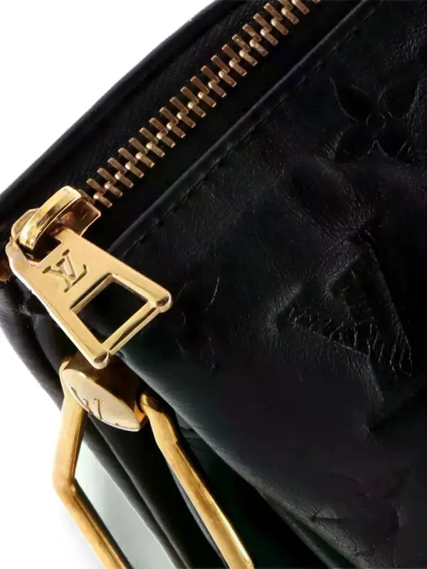 LOUIS VUITTON Coussin Bag Monogram Embossed Lambskin Mm Crossbody Bag - Black