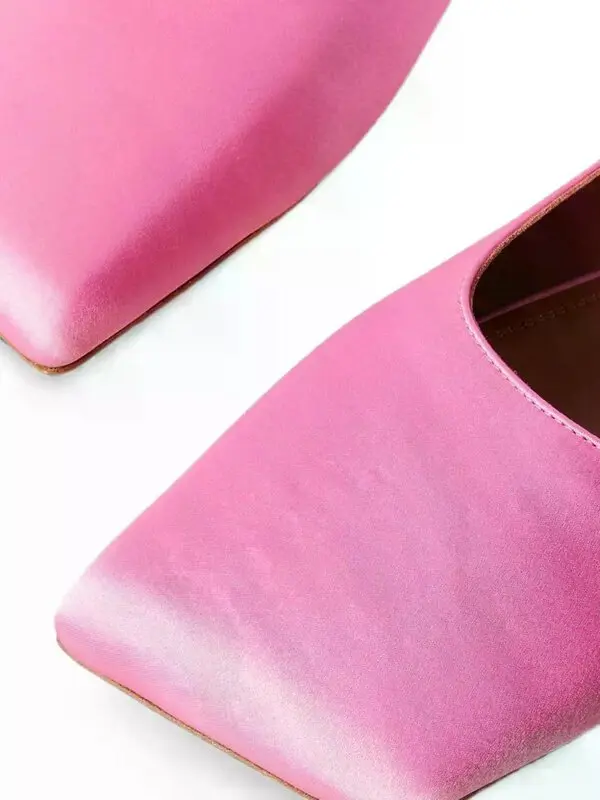 Amina Muaddi Crystal-embellished Ballet Flats - Pink
