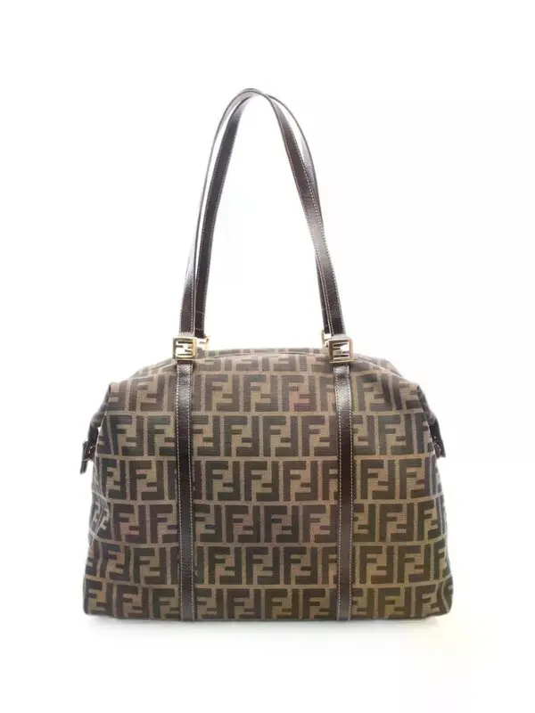 Fendi 2010s Zucca Shoulder Bag - Brown