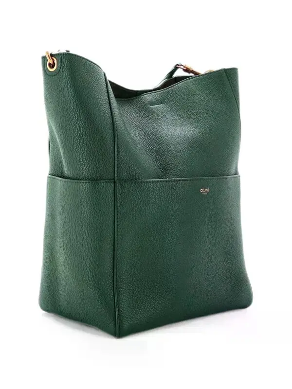 Celine Sangle Seau Bag Calfskin Large Shoulder Bag - Green