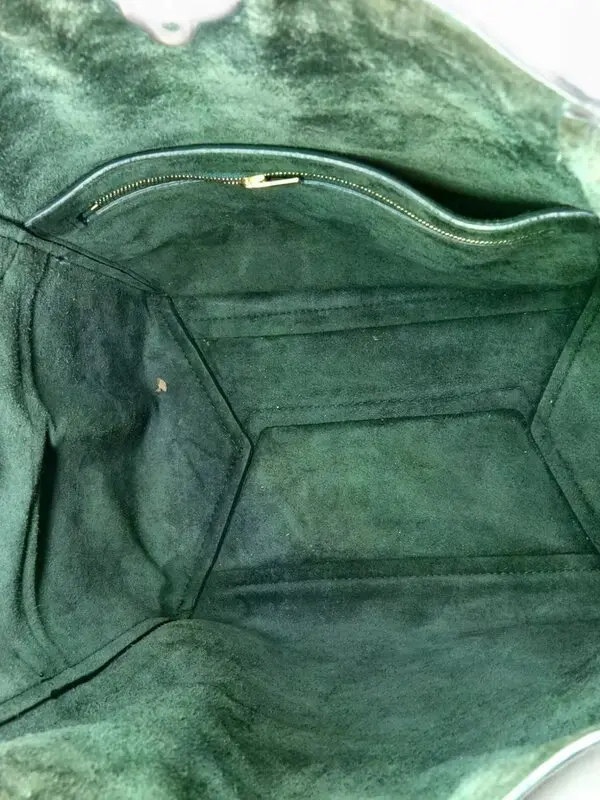 Celine Sangle Seau Bag Calfskin Large Shoulder Bag - Green
