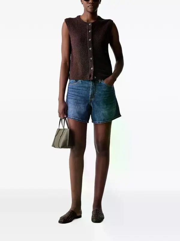 Marc O'polo Pointelle-knit Button-up Cardigan - Brown