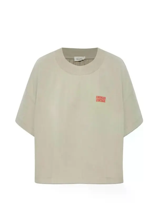 American Vintage Logo-print T-shirt - Grey