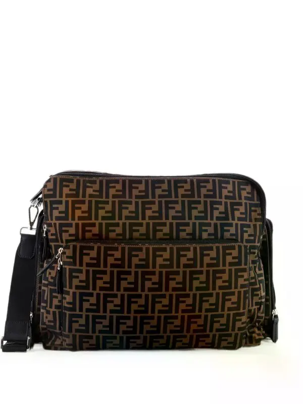 Fendi Multipocket Diaper Changing Bag Zucca Nylon Large Crossbody Bag