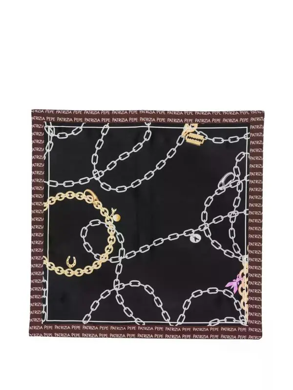 Patrizia Pepe Pepe Chain Scarf - Black