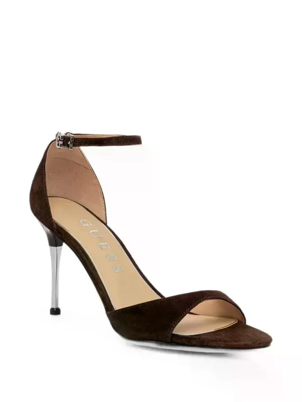 Guess Suede Ankle-strap Sandals - Brown