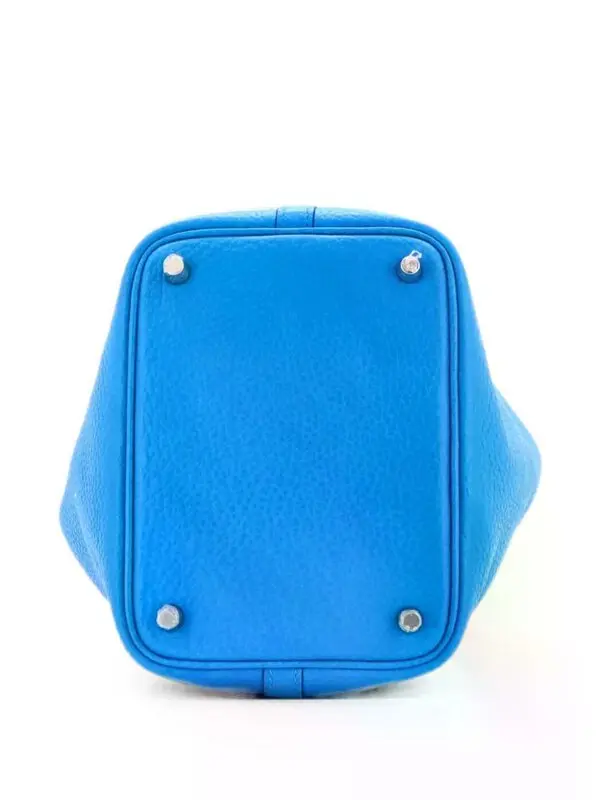 Hermès Picotin Lock Bag Clemence Pm Bucket Bag - Blue