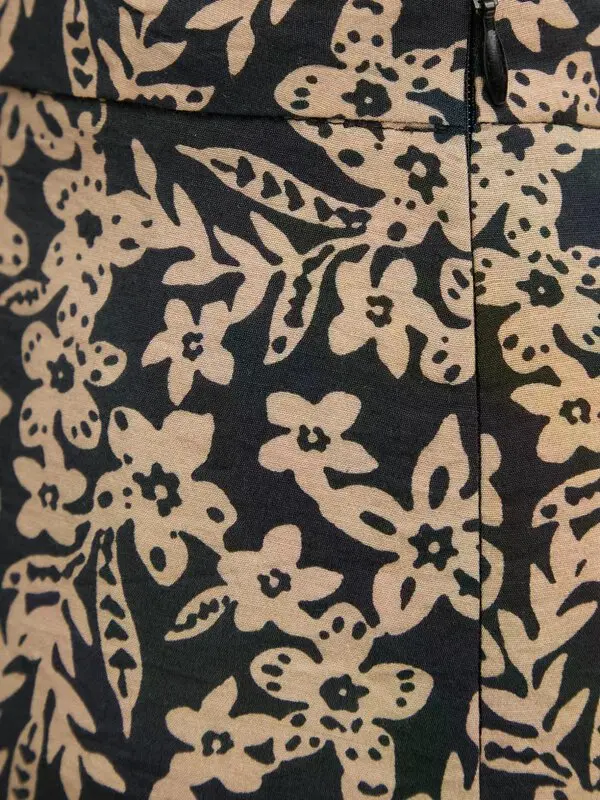 Marc O'polo Floral-print Flared Midi Skirt - Blue
