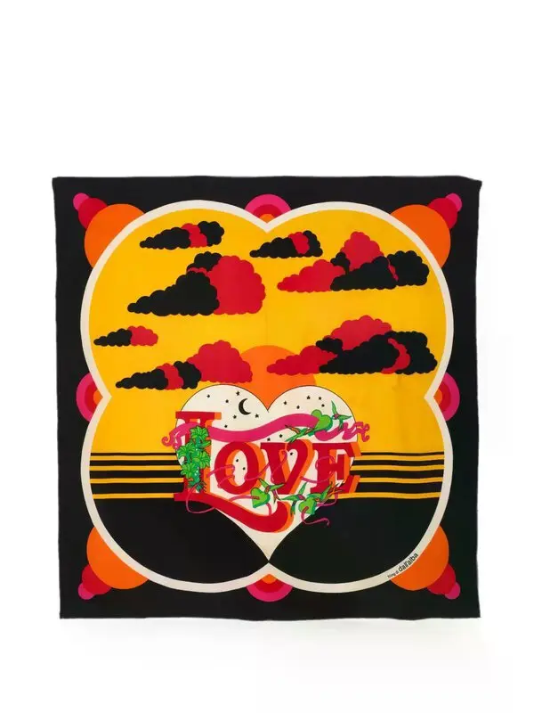 FILING DI DALL'ALBA Graphic-print Scarf - Yellow