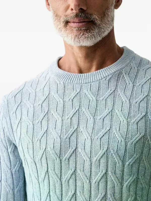HACKETT LONDON Cable-knit Crew Neck Sweater