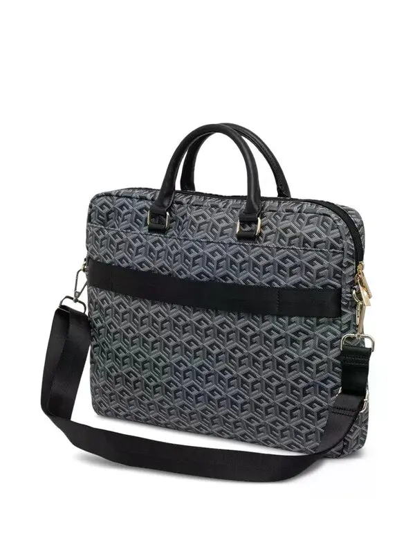 Guess Geometric-pattern Logo-patch Laptop Bag