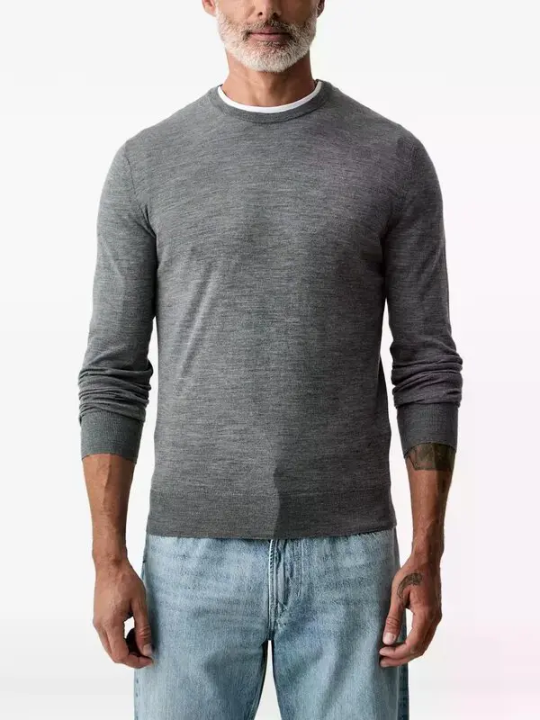 HACKETT LONDON Crew Neck Long-sleeve Fine Knit Sweater