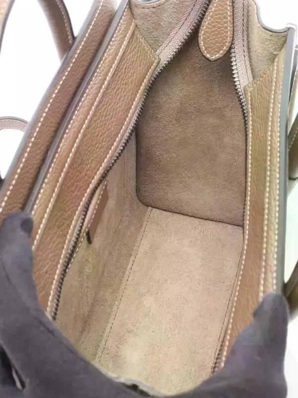 Celine 2010s Luggage Nano Leather Tote Bag