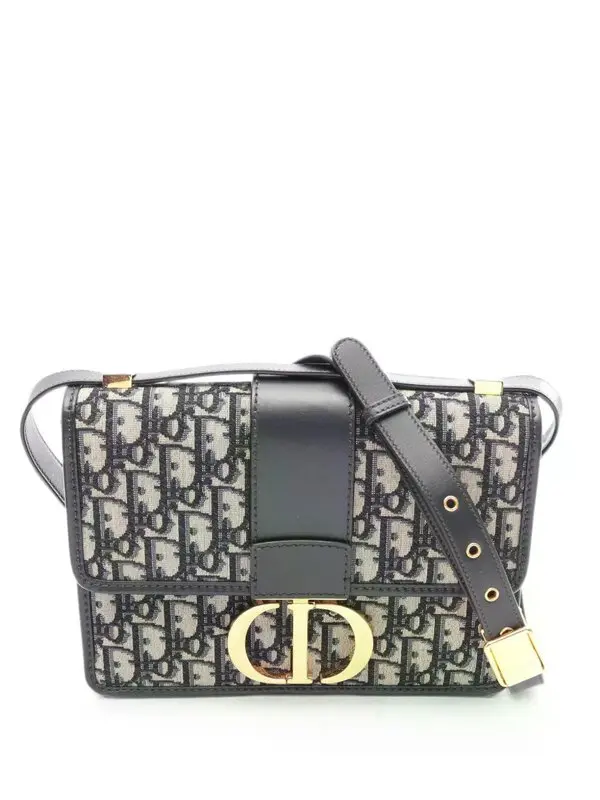 Dior 2010s 30 Montaigne Oblique Shoulder Bag - Neutrals