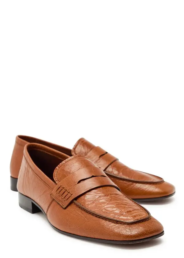 Dries Van Noten Square-toe Leather Loafers