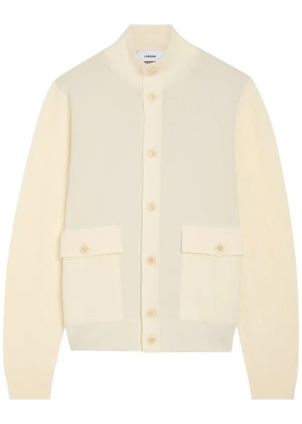 LARDINI Knit Wool-blend Jacket