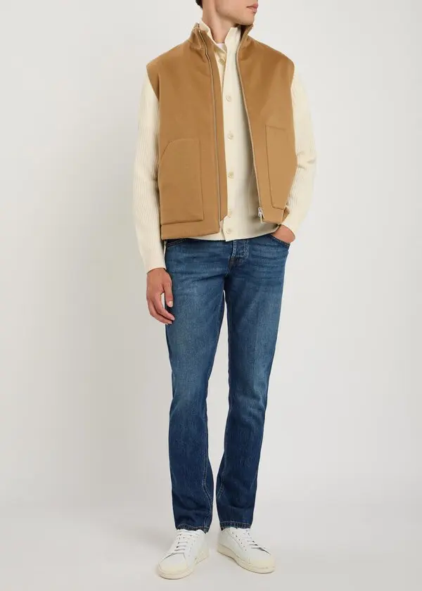 LARDINI Knit Wool-blend Jacket