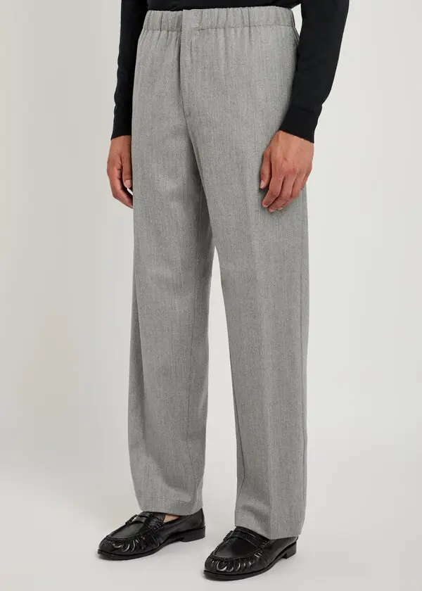 LARDINI Wool And Silk-blend Trousers