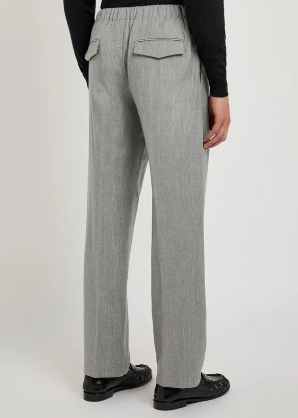 LARDINI Wool And Silk-blend Trousers