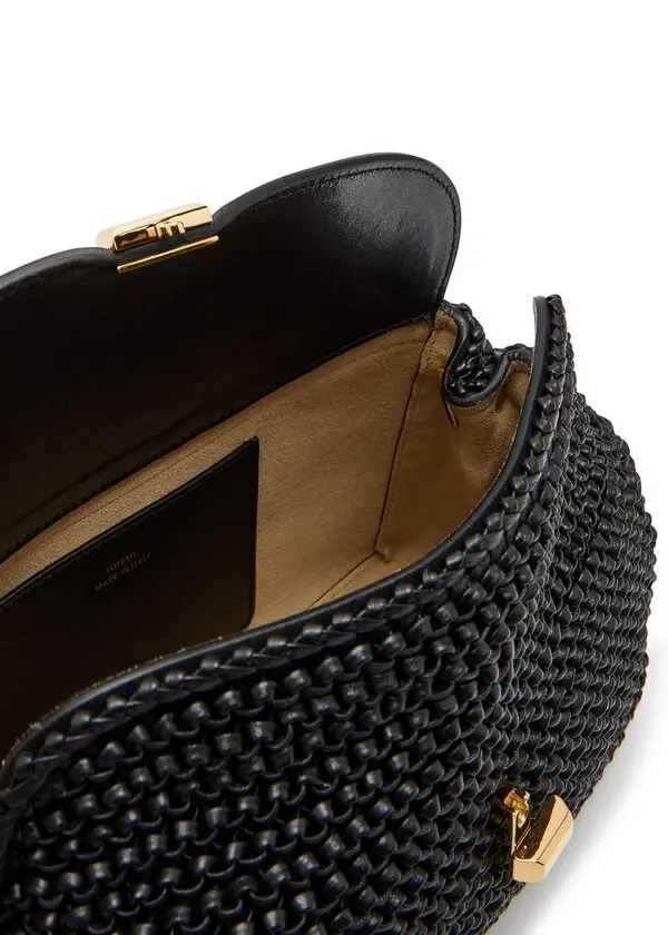 TOTEME T-lock Woven Leather Clutch