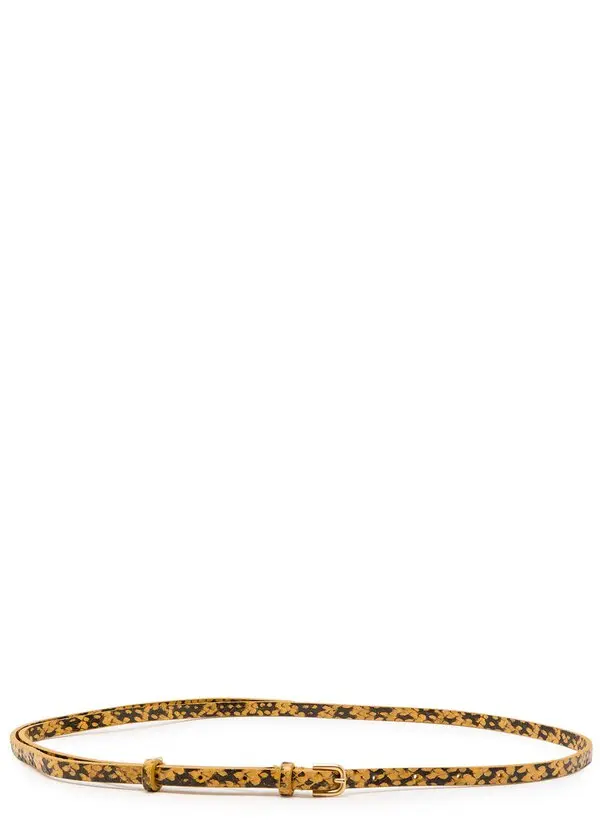 Dries Van Noten Snake-effect Leather Belt