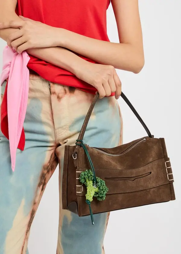 JW Anderson Broccoli Crochet Cotton-knit Charm