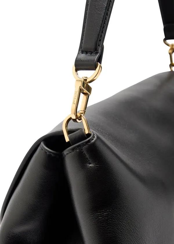 TOTEME T-lock Leather Satchel - Black