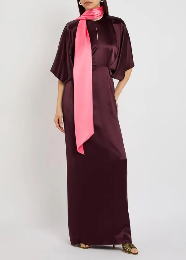 ROKSANDA Sami Draped Satin Maxi Dress