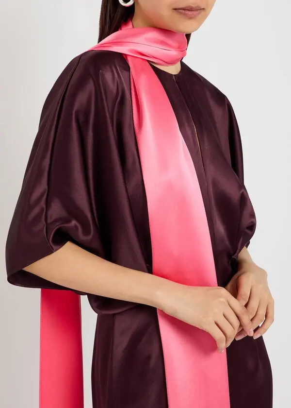 ROKSANDA Sami Draped Satin Maxi Dress