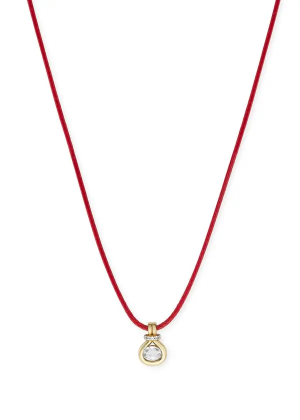 LAURA VANN Felicity 18kt Gold-plated Cord Necklace - Red