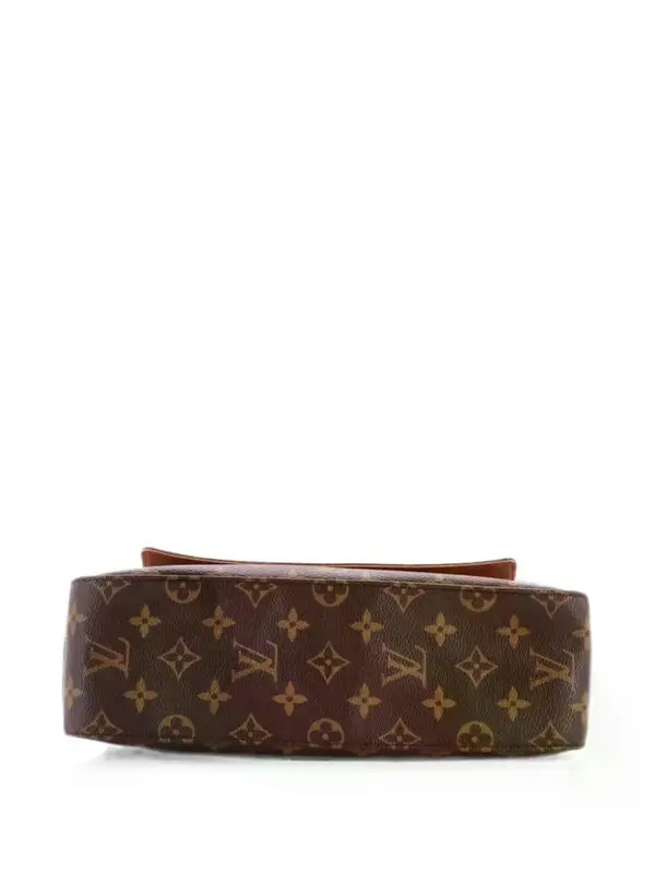 LOUIS VUITTON Looping Handbag Monogram Canvas Mini Satchel - Brown